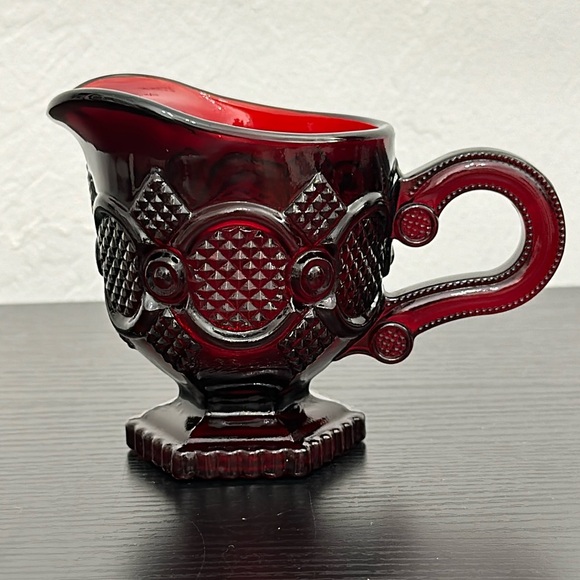 Avon | Dining | Avon Cape Cod Collection Ruby Red Pressed Glass Vintage ...
